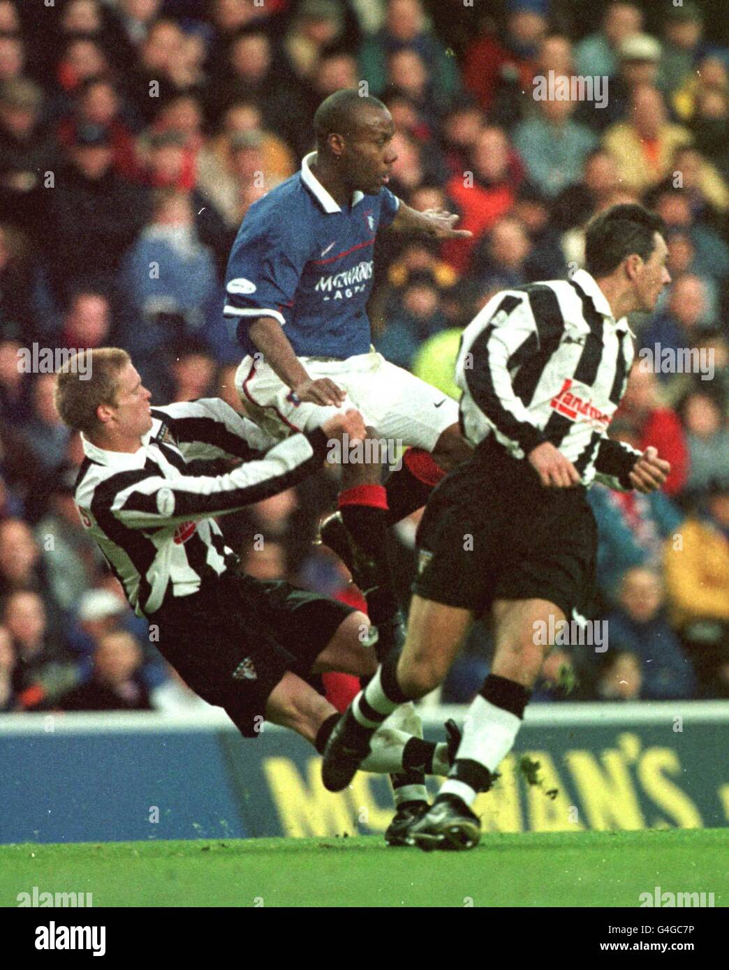Glasgow Rangers Rod Wallace emerges from the Dunfermline Athletic ...