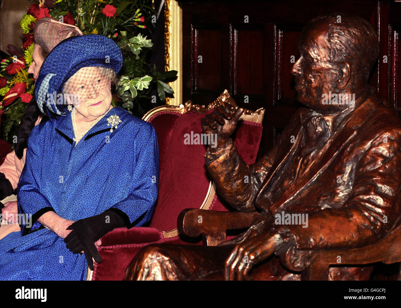 The Queen Mother during a photocall in London's Theatre Royal today ...