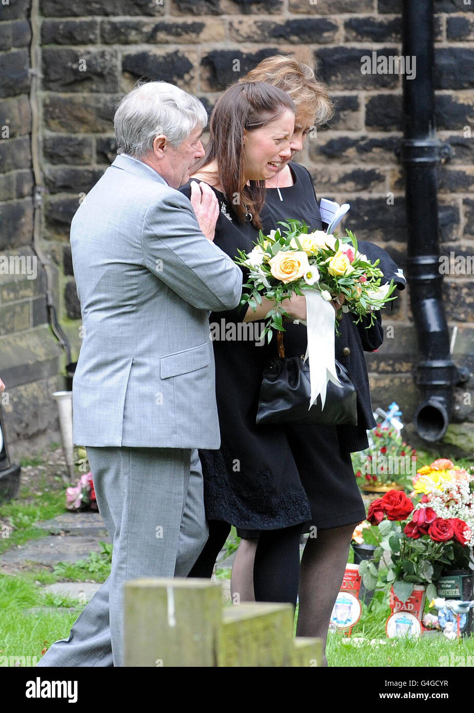 Gemma Redmond leaves the church with her parents David and Coleta ...