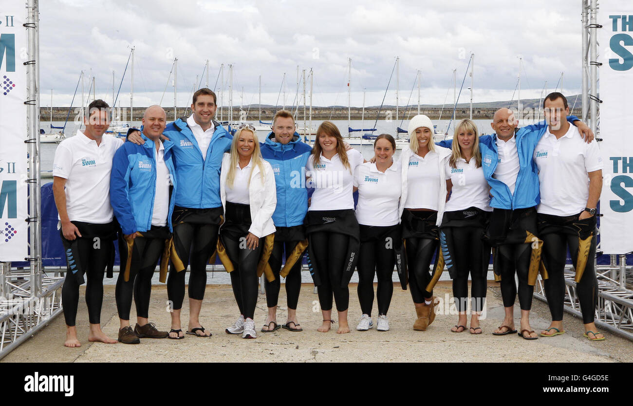 Steve Parry (third left), Pamela Stevenson (fourth left), Ronan Keating ...