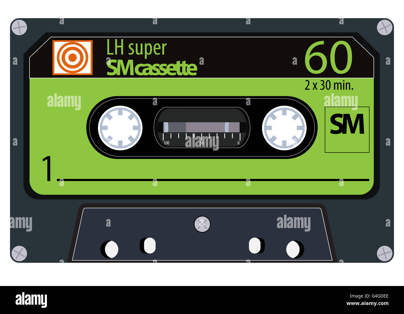 Vintage audio tapes vector cassette hi-res stock photography and images ...