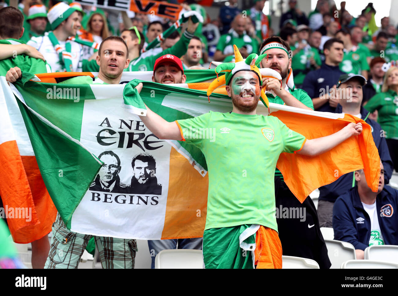 Republic of Ireland fans in the stands during the UEFA Euro 2016, Group ...