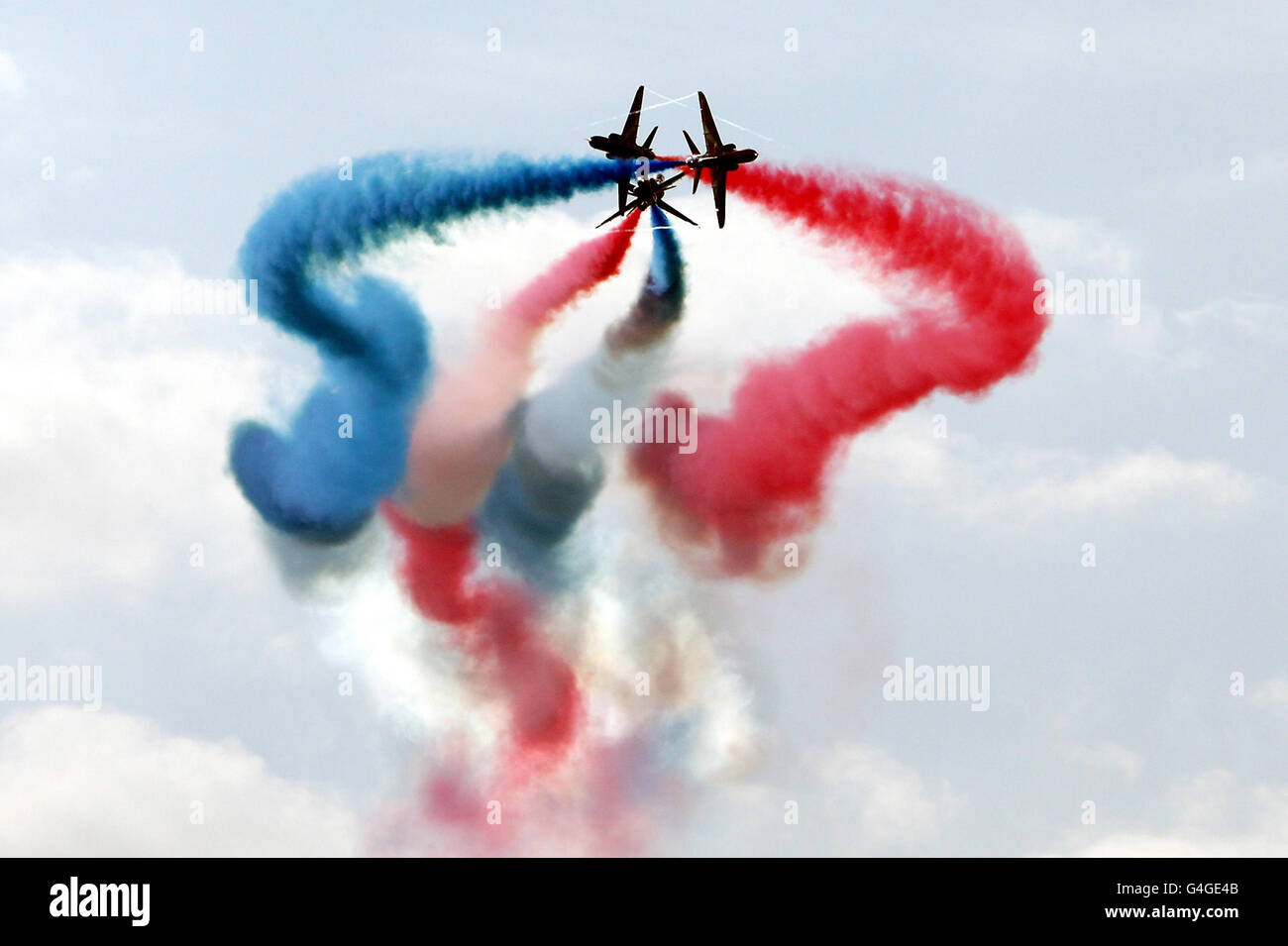 Red Arrows display Stock Photo - Alamy