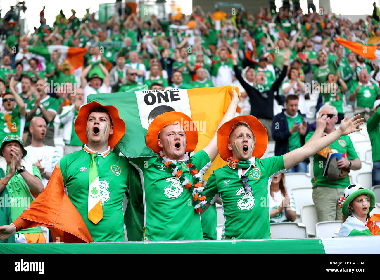 Ireland fans show support in stands hi-res stock photography and images ...