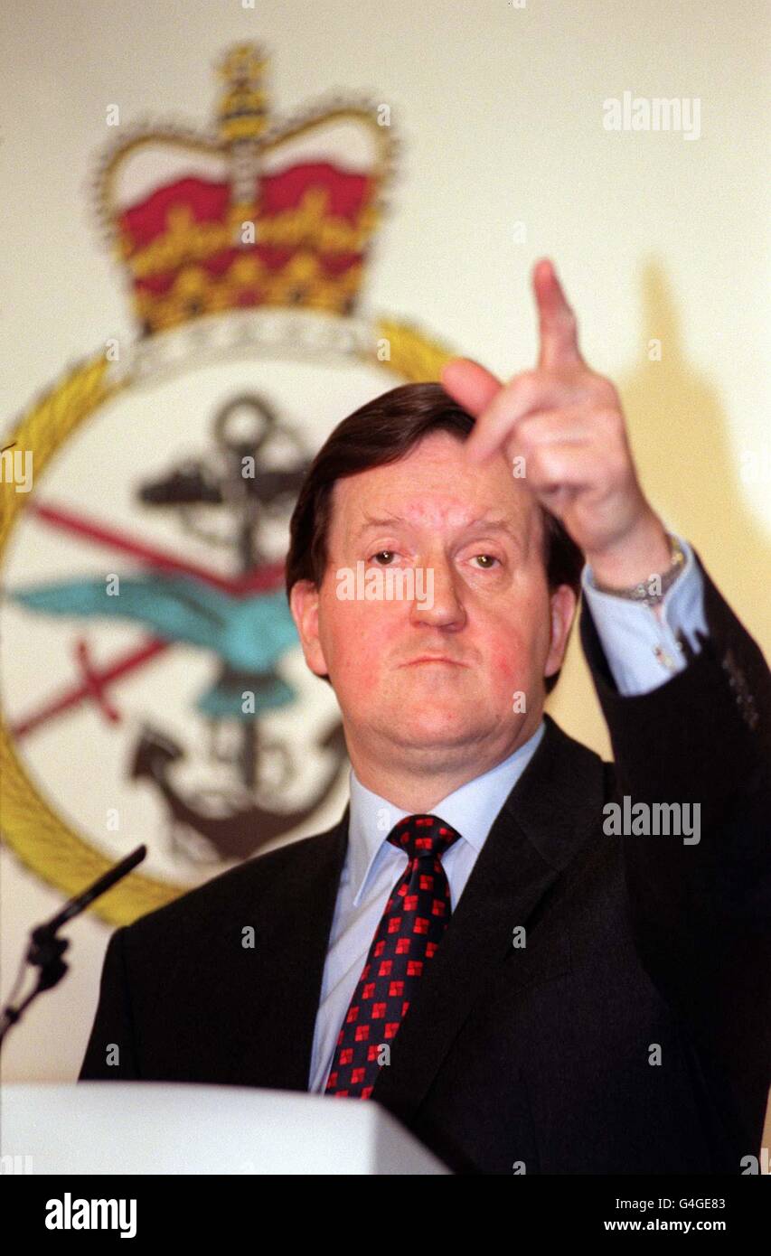 Defence secretary george robertson speaking during this mornings ...