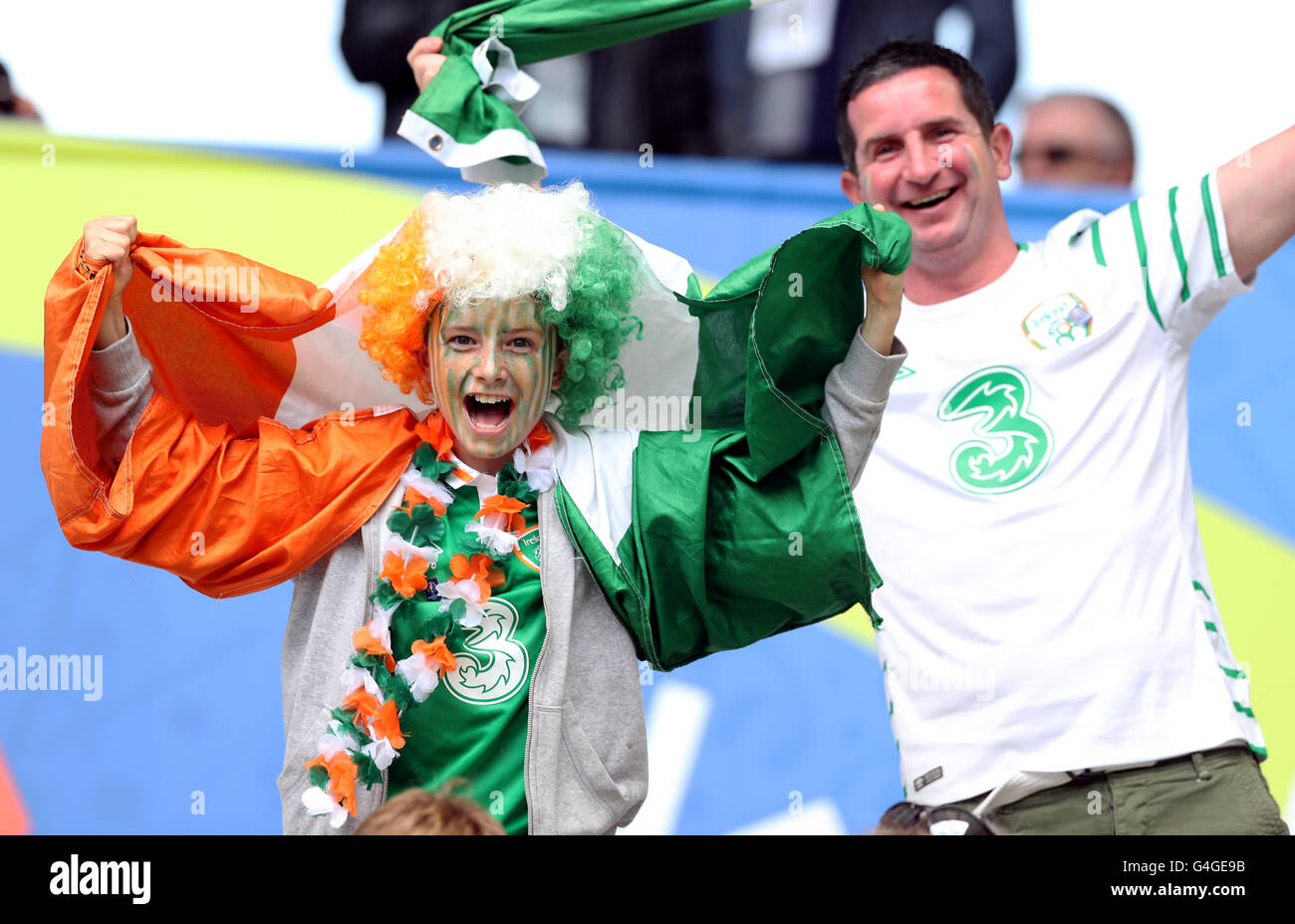 Republic of Ireland fans in the stands during the UEFA Euro 2016, Group ...