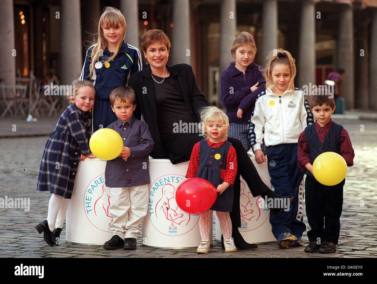 PARENTS CHARTER/Emma Forbes and children Stock Photo - Alamy