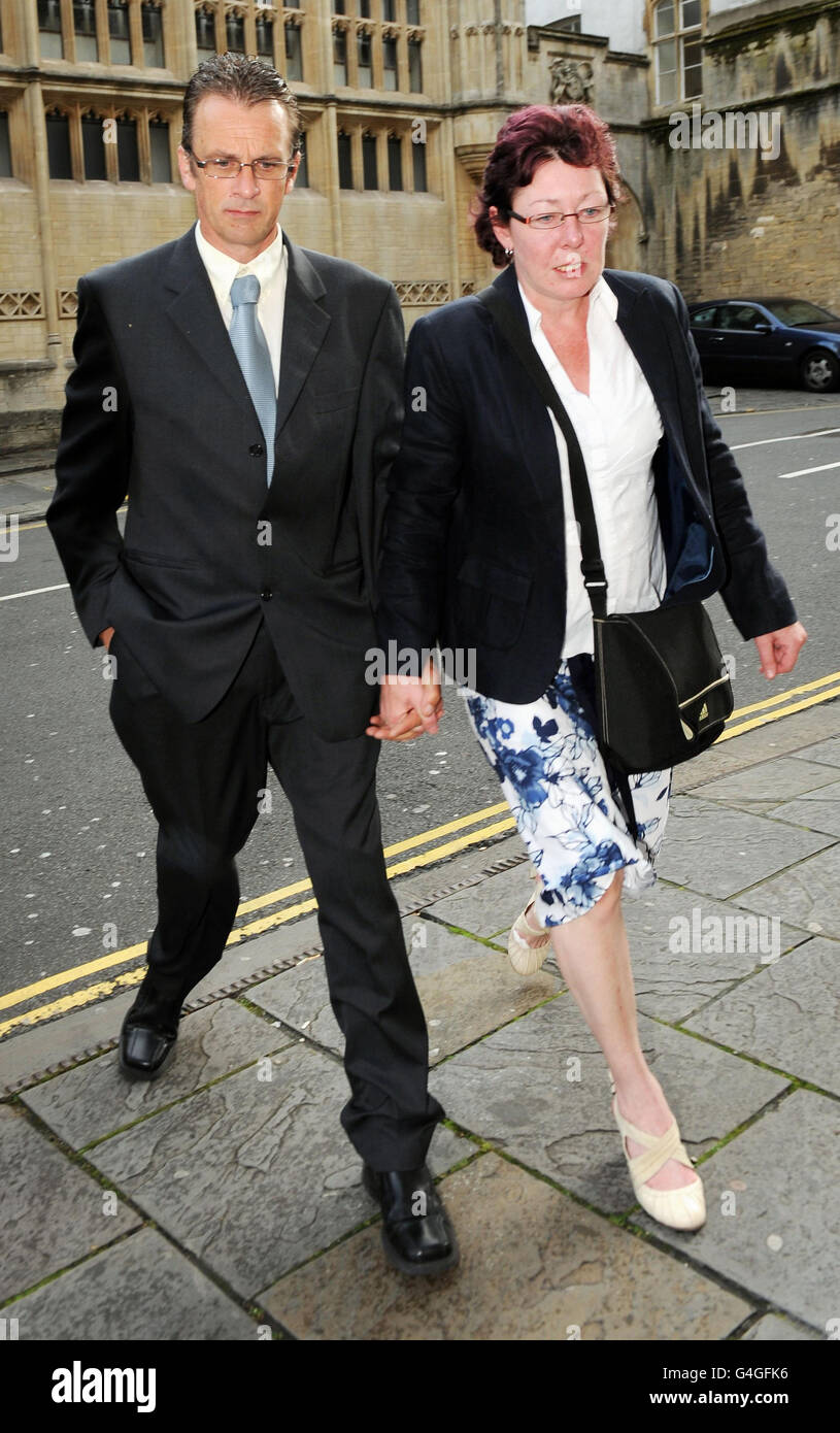 Deborah Hunt, 43, arrives with her partner (name not given) at Bristol ...