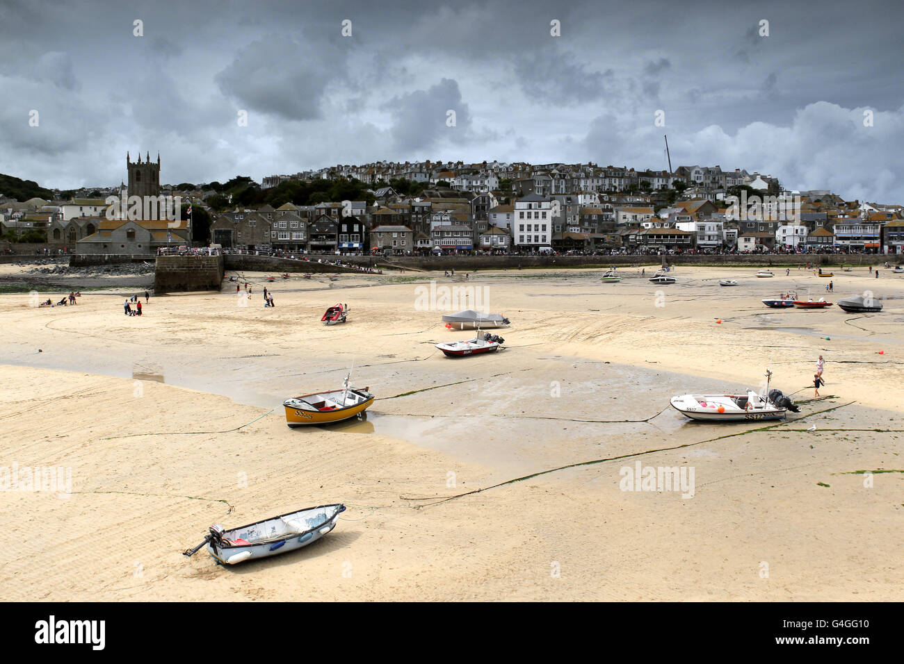 Cornwall Views. General View of the Harbour at St. Ives Cornwall Stock ...