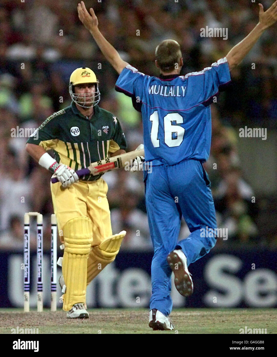 Australia's Darren Lehmann leaves the field after being bowled by Alan ...