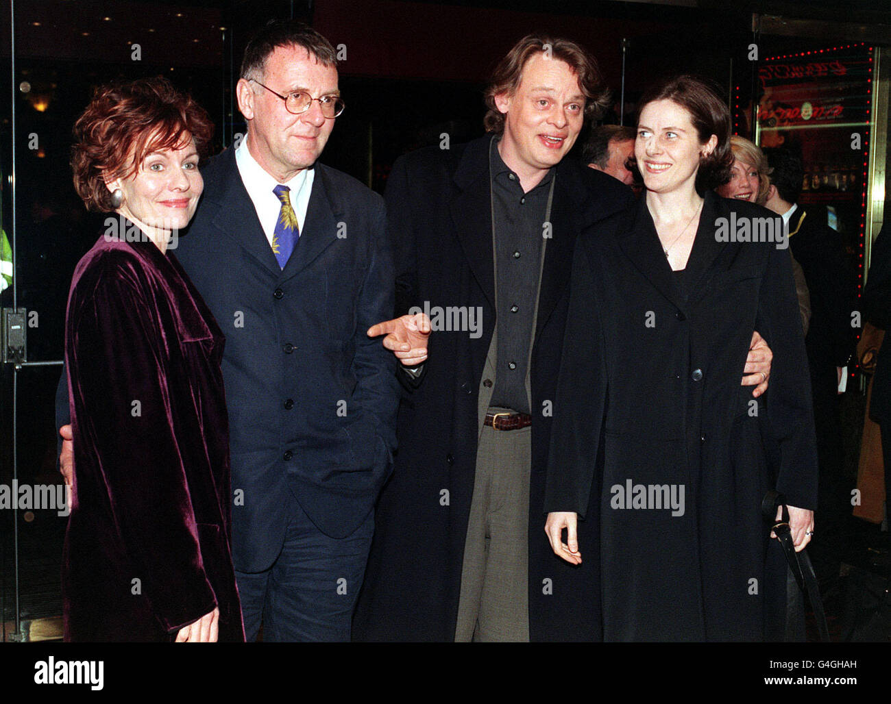 Actors Martin Clunes (right, with his wife Philippa) and Tom Wilkinson ...