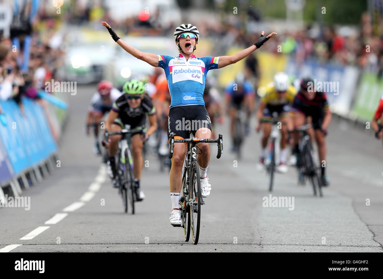 Rabo Liv Women's Cycling Team's Marianne Vos celebrates winning stage ...