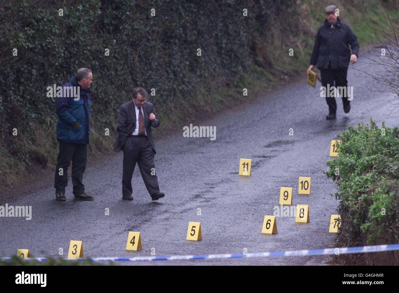 Police at Collin's murder scene Stock Photo - Alamy