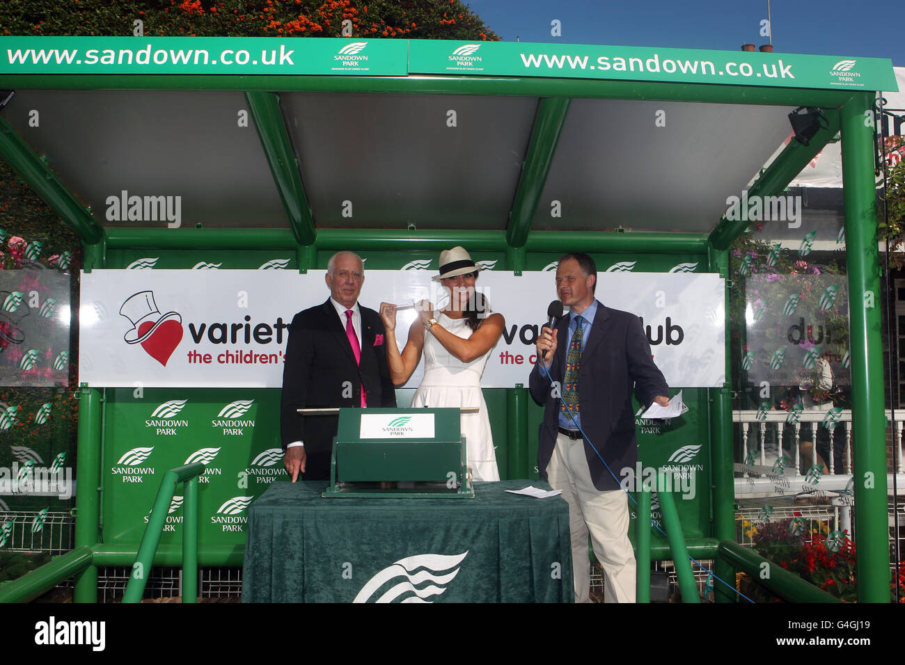 Jenny Pacey from tv's Gladiator's programme makes the draw for the ...