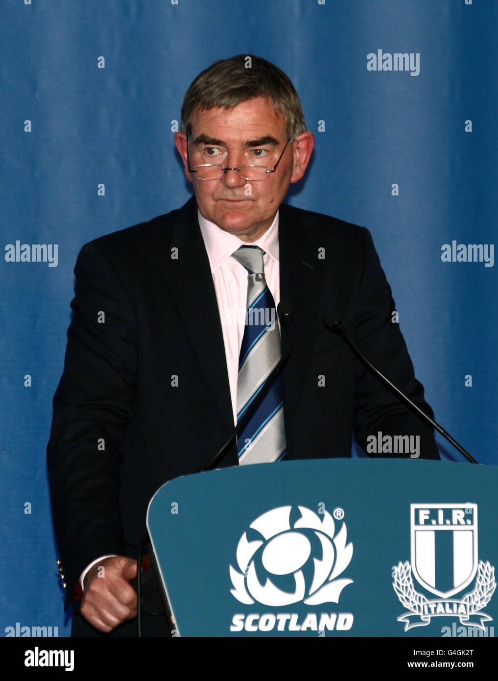 Wilson hunter during the post match presentations hi-res stock ...