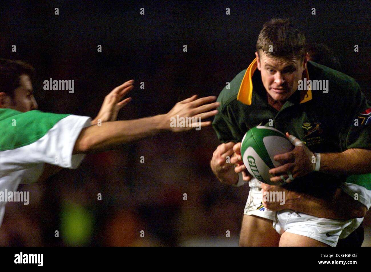 South Africa's Christian Stewart avoids a challenge from Ireland's ...