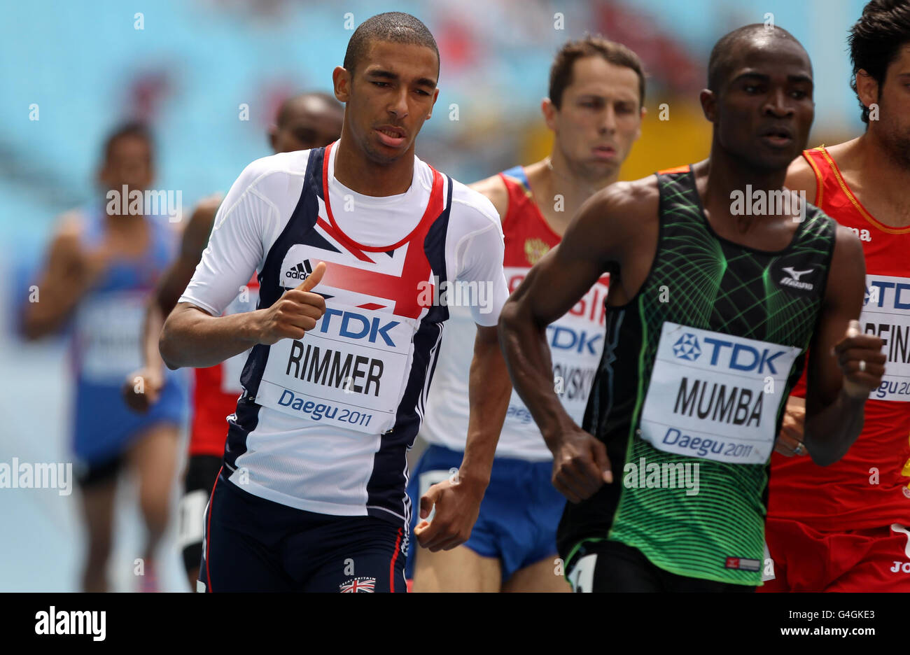Great Britain's Michael Rimmer competes in the men's 800 metres during ...