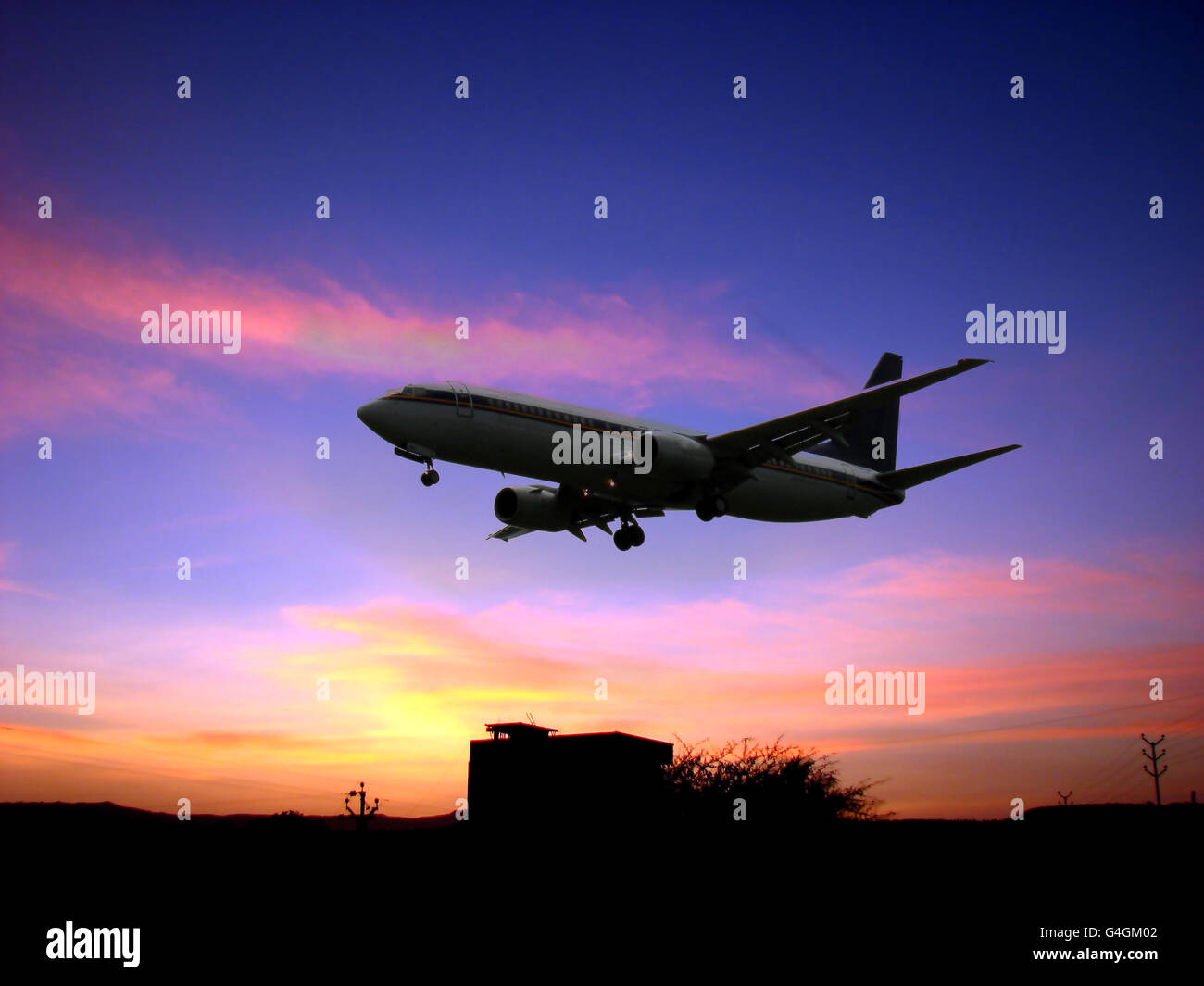 Aeroplane in Flight Stock Photo - Alamy