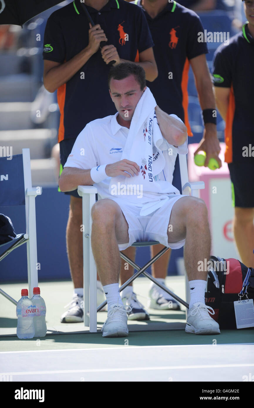 Ireland's Conor Niland during his match against Serbia's Novak Djokovic ...
