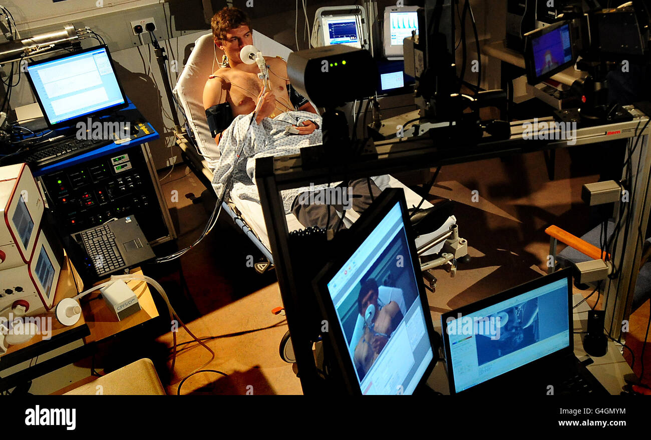 Sci-fi sick bay trials Stock Photo - Alamy