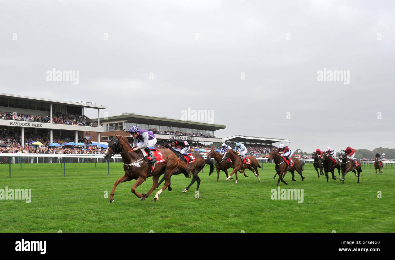 From ridden by royston french at haydock park racecourse hi-res stock ...