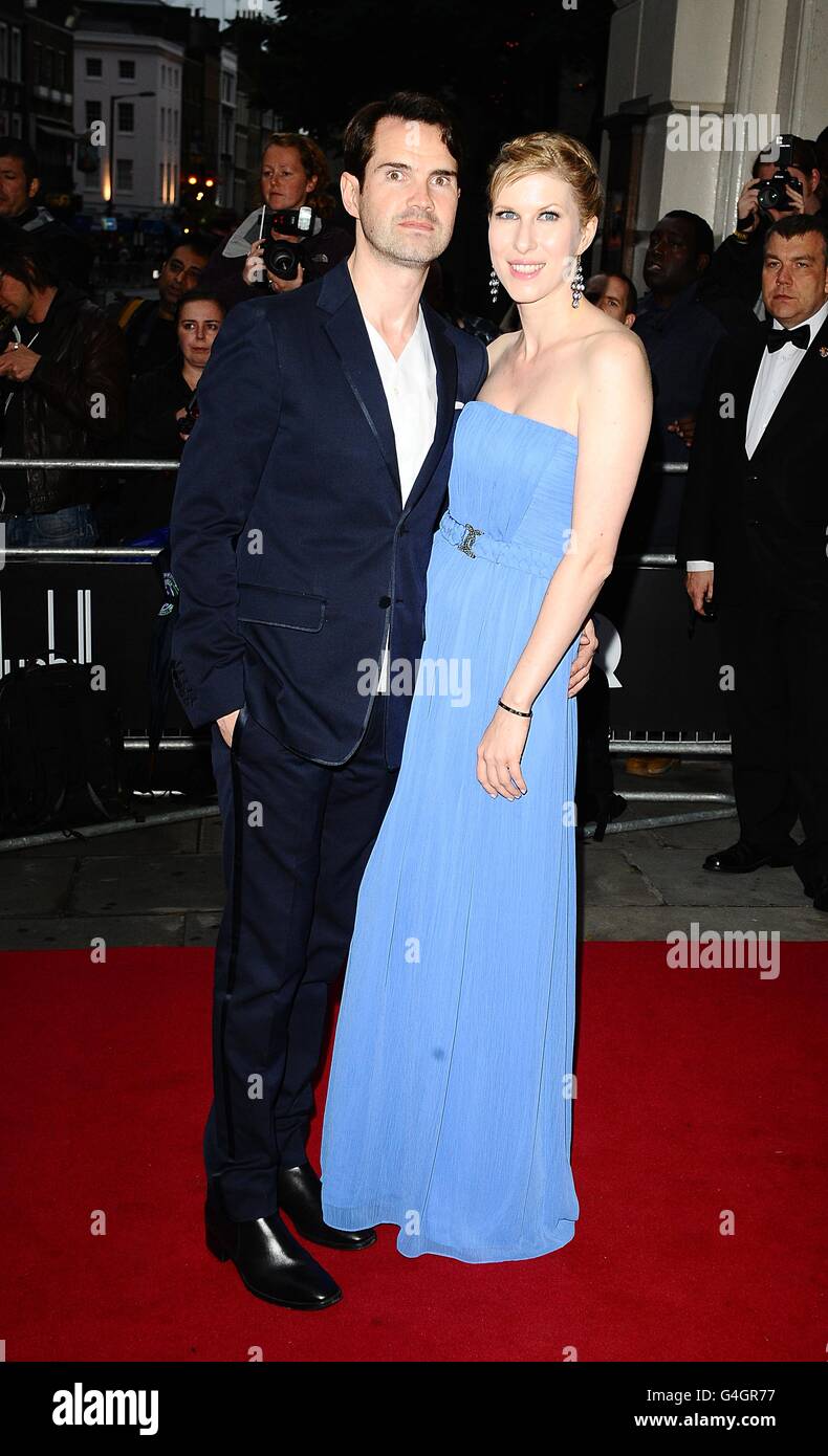 Jimmy Carr and girlfriend Karoline Copping arriving for the 2011 GQ Men ...