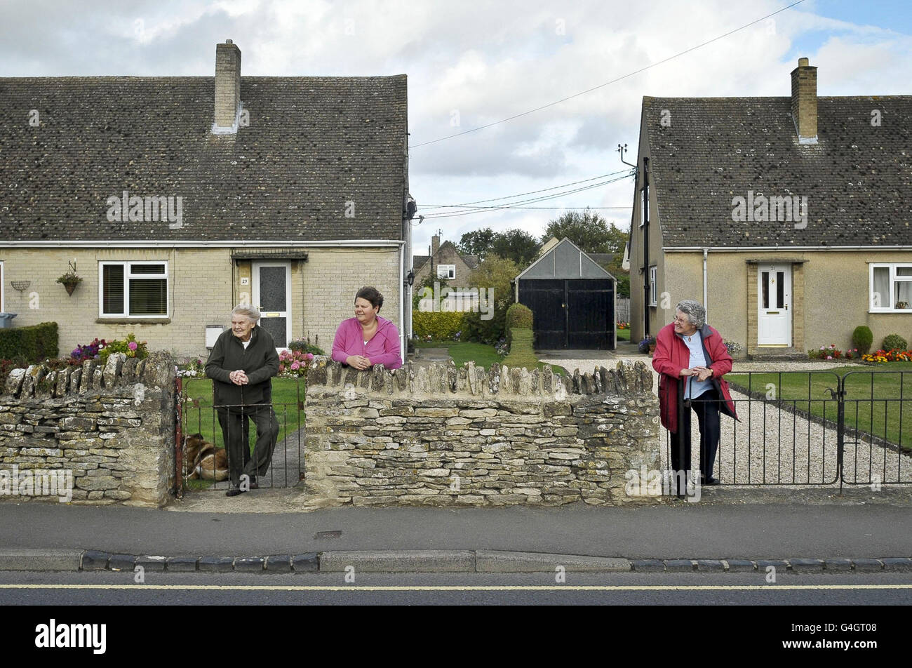 People from Brize Norton Village come out of their homes to see the ...