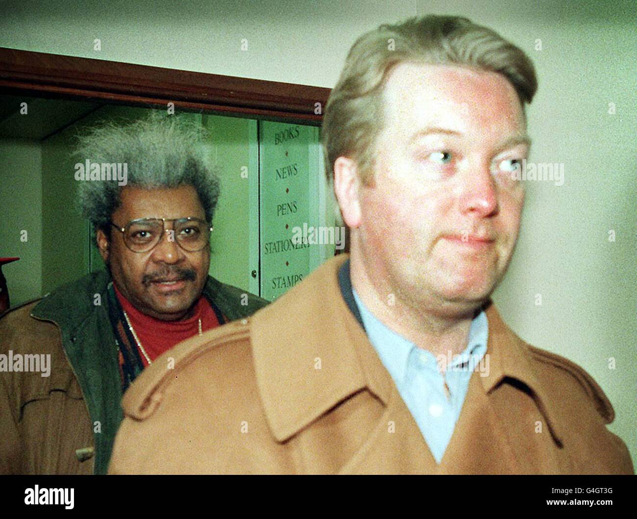 Boxing promoter Frank Warren (right) and Don King at The Royal London ...