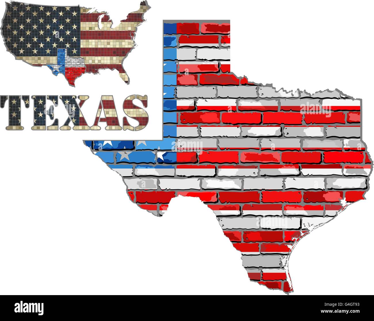 Map of wall texas hi-res stock photography and images - Alamy