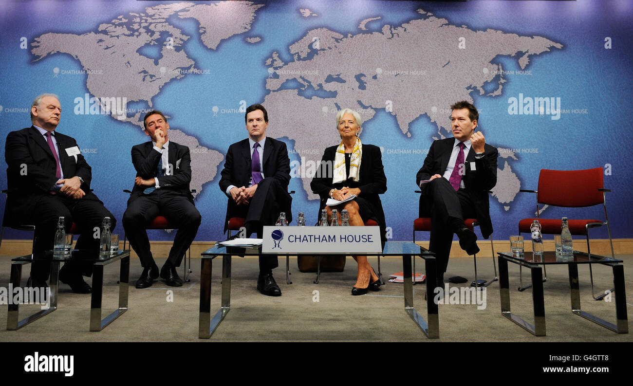 Challenges for the Global Economy press conference Stock Photo - Alamy