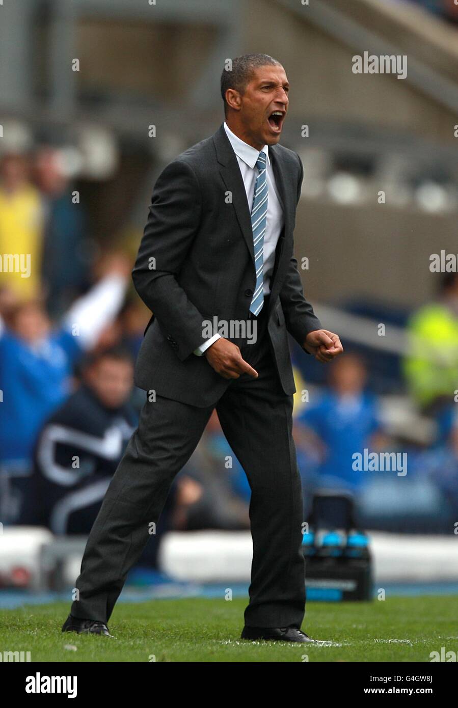 Birmingham city manager chris hughton on the touchline hi-res stock ...
