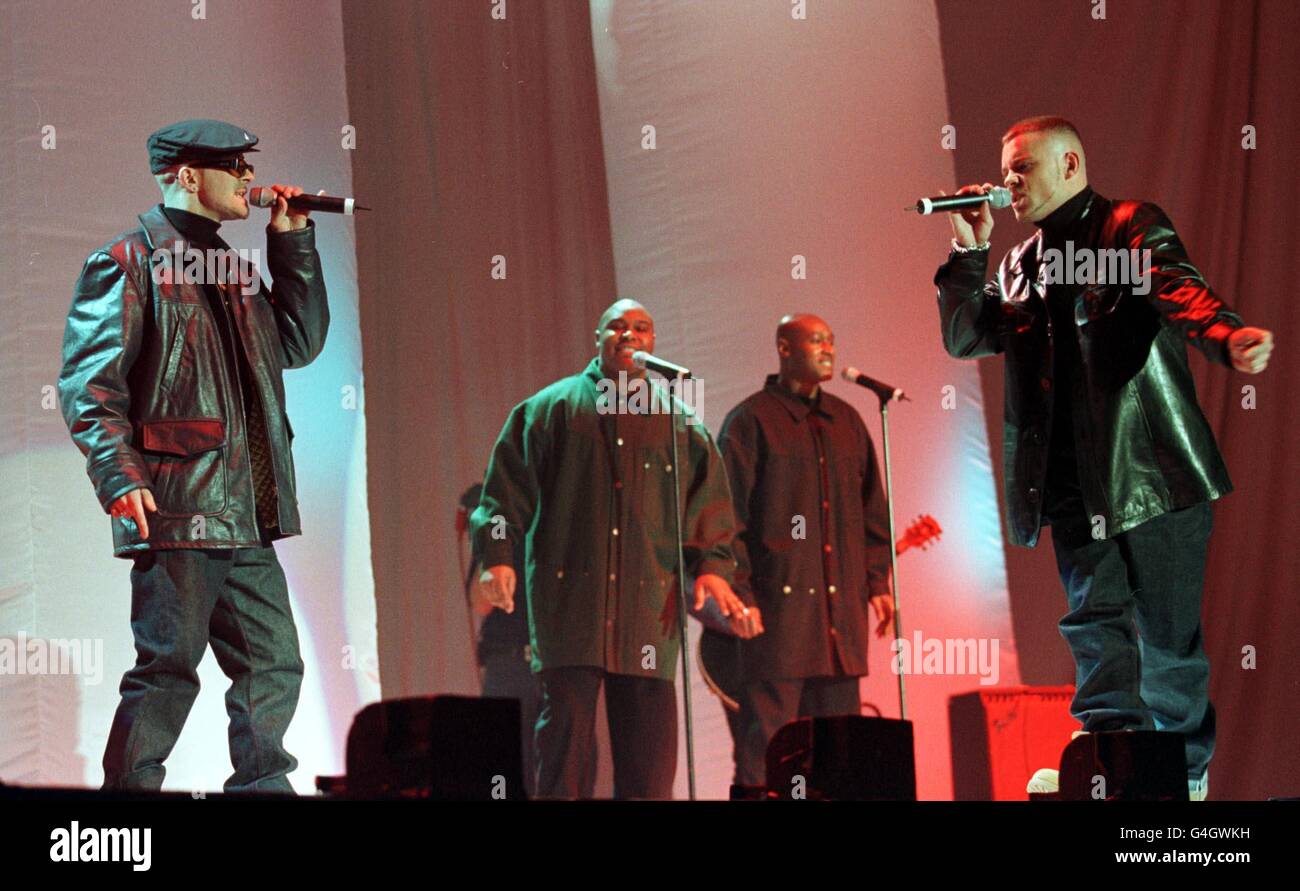 Singers E17 at the Childline Concert in the Point Theatre, Dublin Stock ...