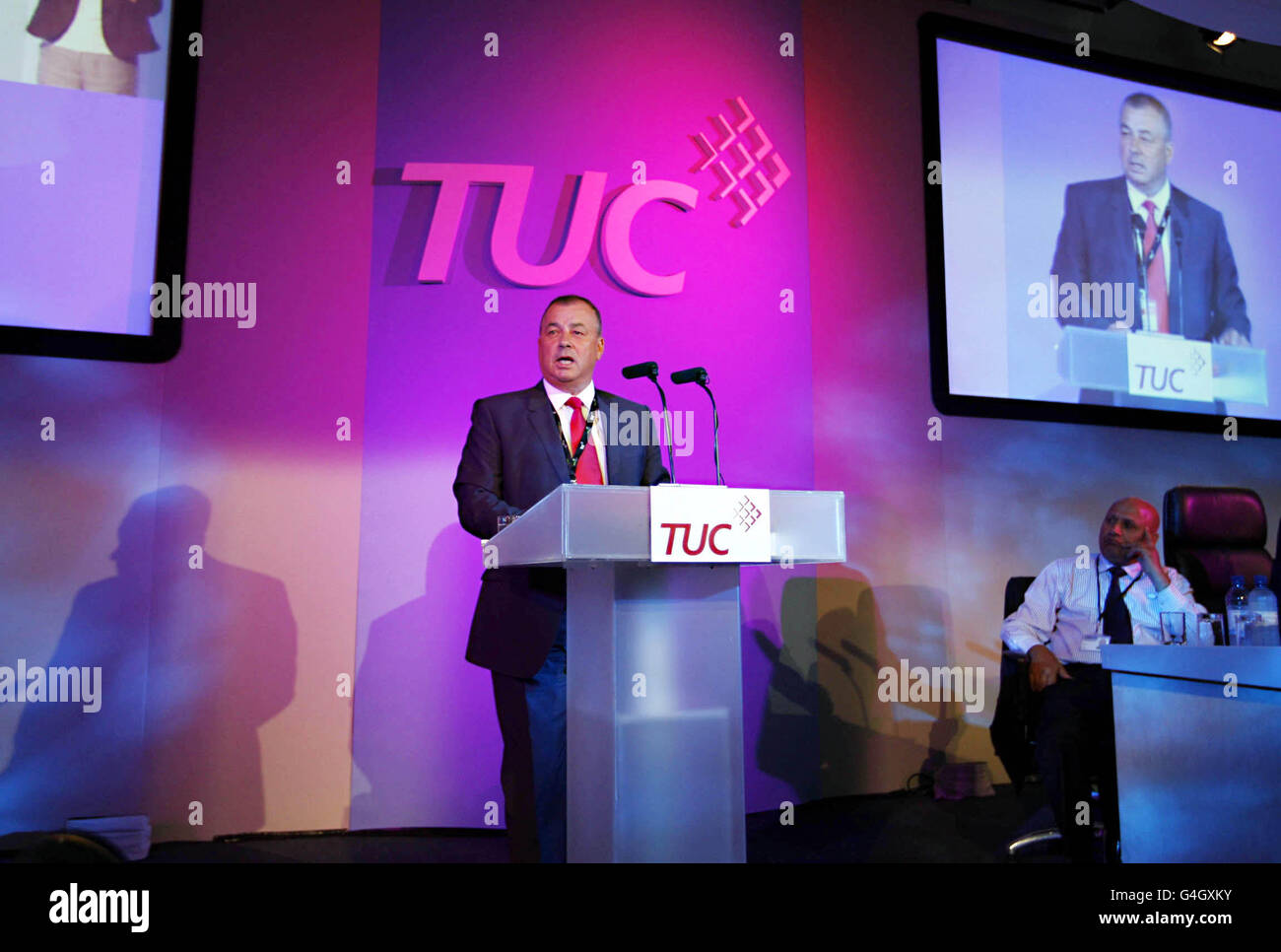 TUC general secretary Brendan Barber makes his opening address to the ...