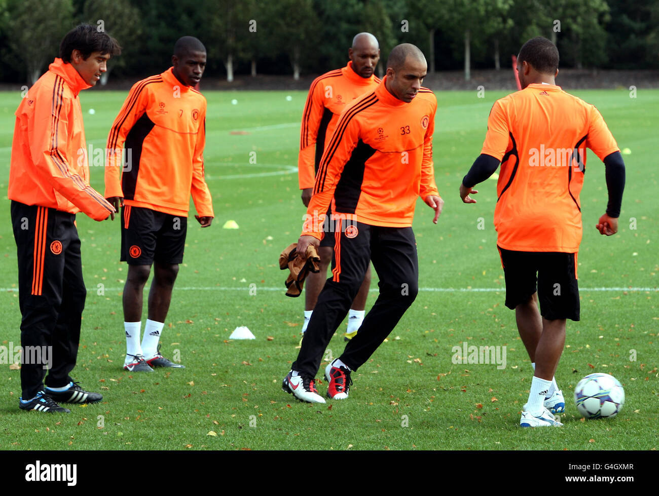 Chelsea during the training session at Cobham Training Ground, London ...
