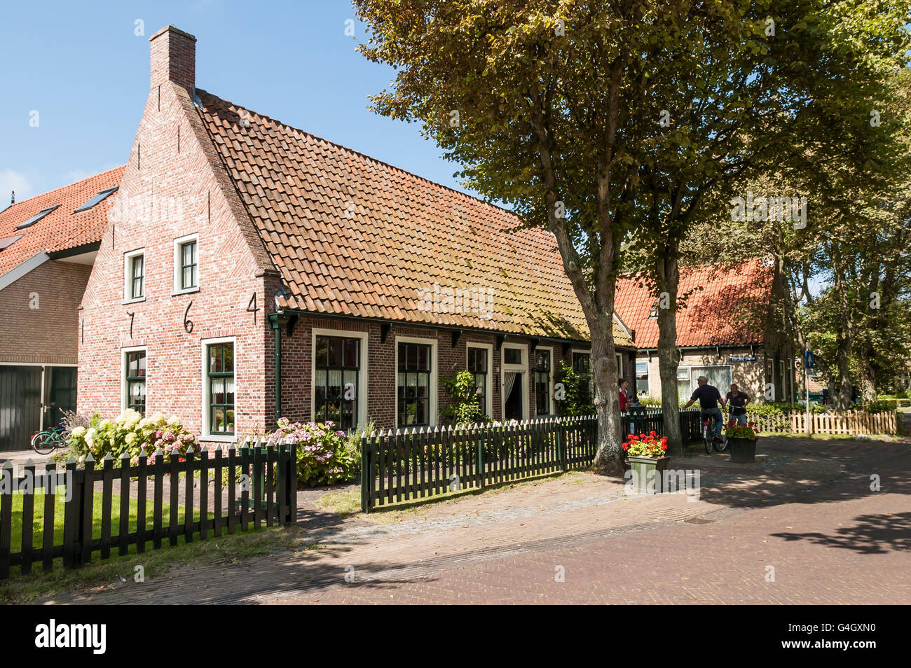 Old commander house in the historical village of Hollum on the West ...