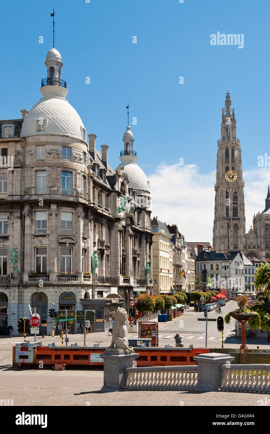 Hansahuis building, Suikerrui Street and Cathedral of Our Lady in ...