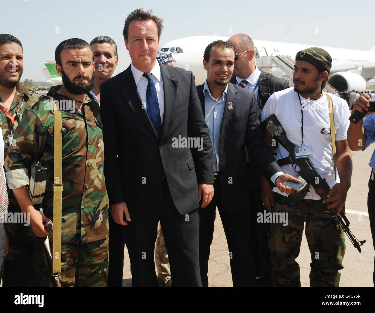 Cameron visits Libya Stock Photo - Alamy