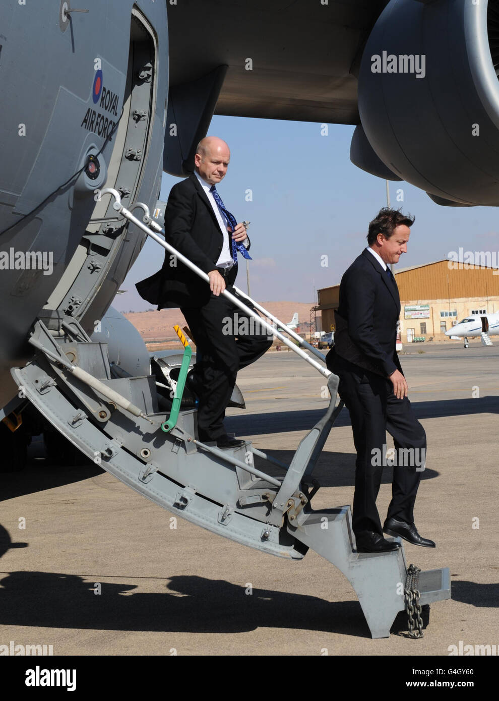 Cameron visits Libya Stock Photo - Alamy