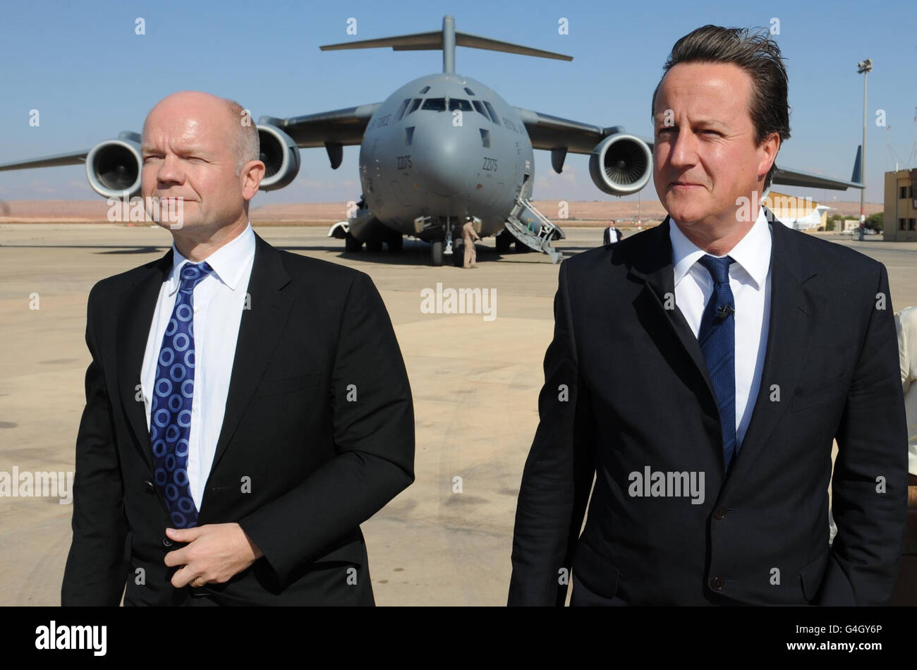 Cameron visits Libya Stock Photo - Alamy