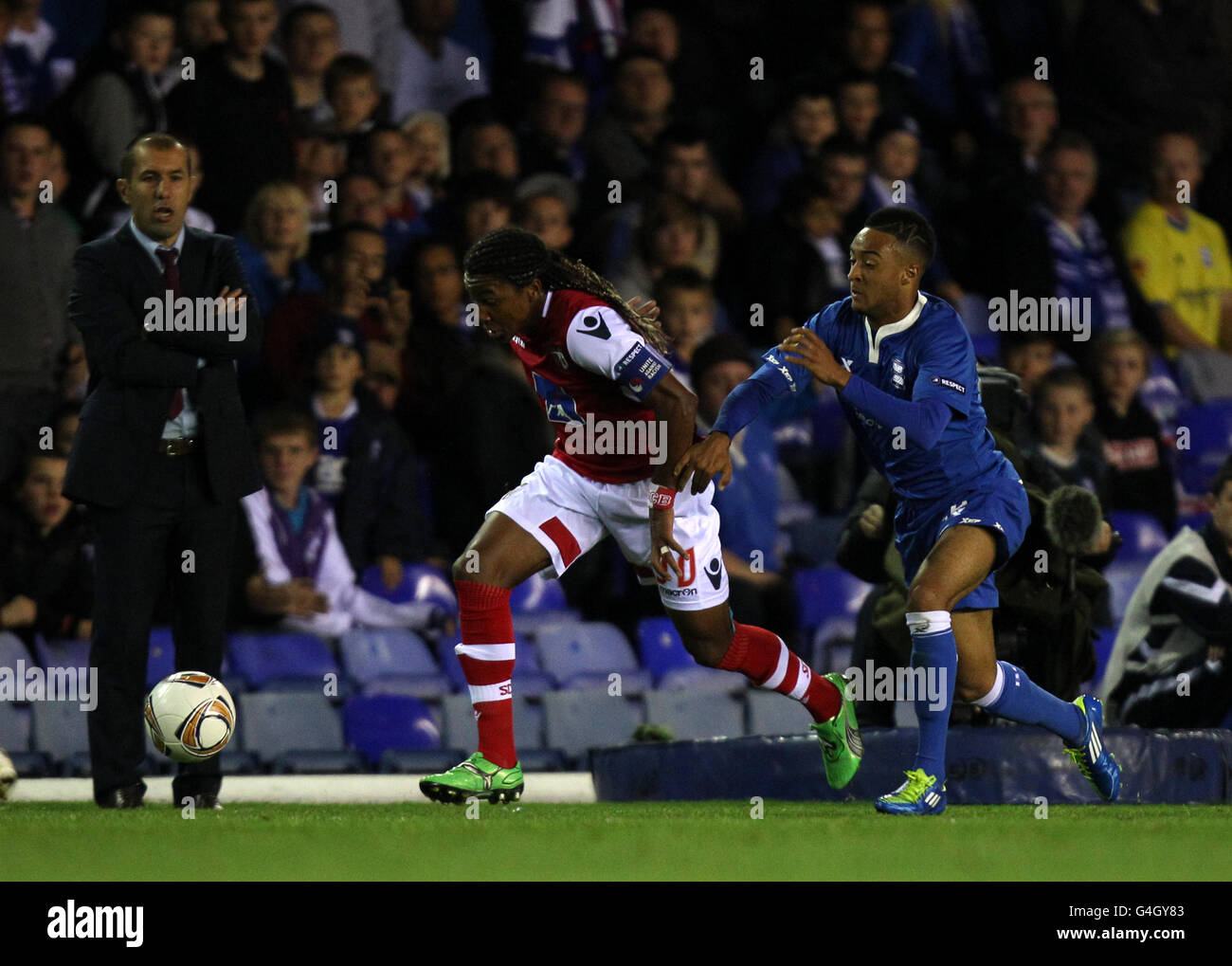 Birmingham City's Nathan Redmond and Braga's Alan Osorio Costa Silva ...