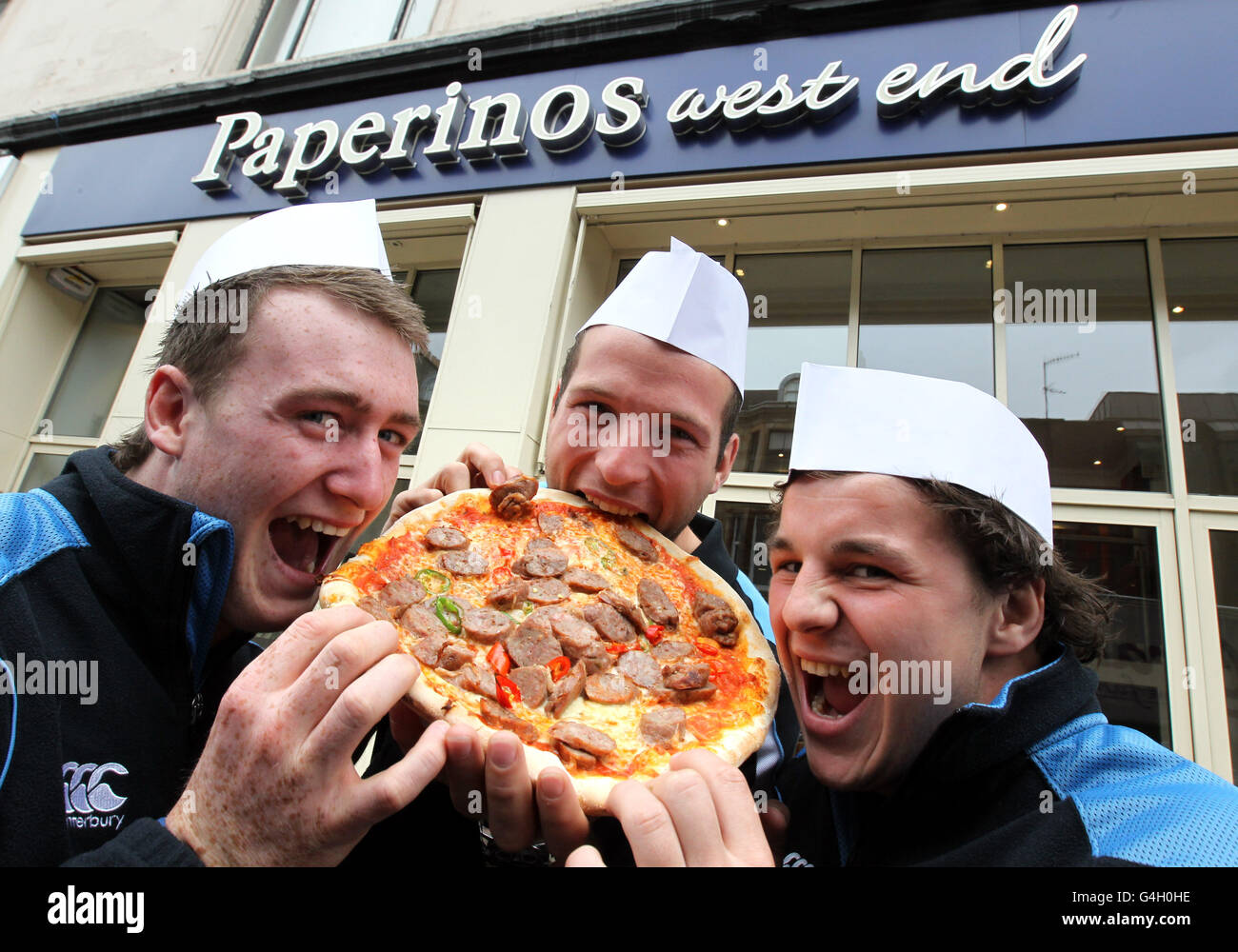 Stuart hogg and finlay gillies during a photocall at paperinos High ...