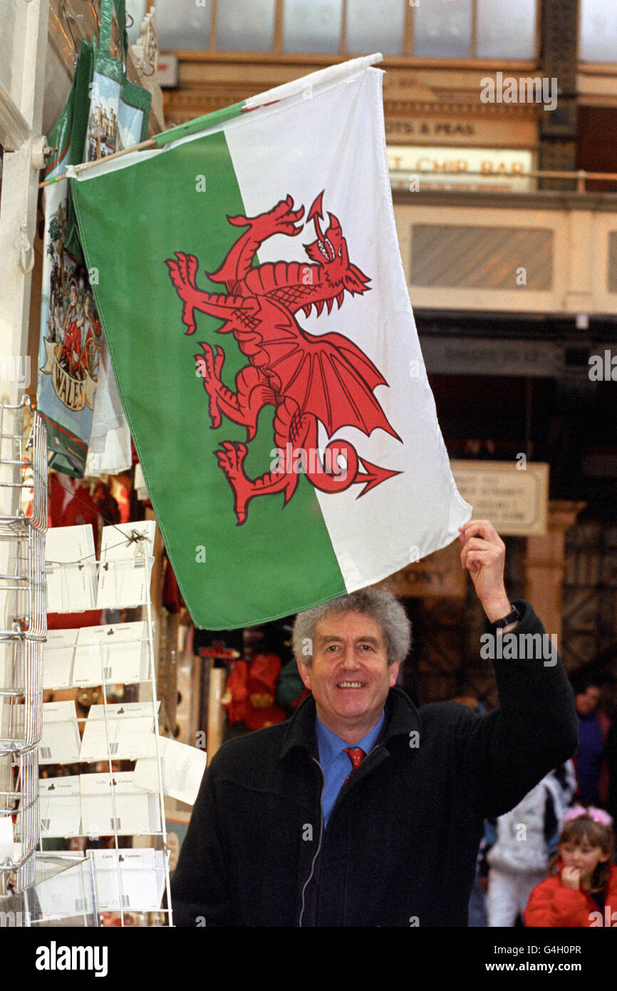 Welsh labour leader contender rhodri morgan in cardiff market hi-res ...