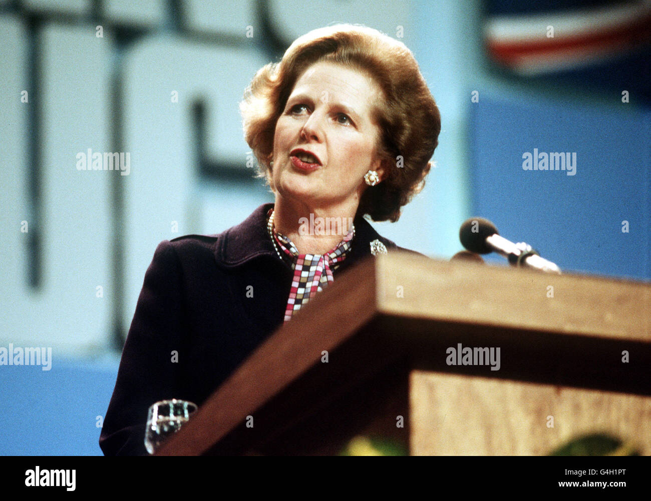 A library file picture of former Prime Minister Margaret Thatcher ...