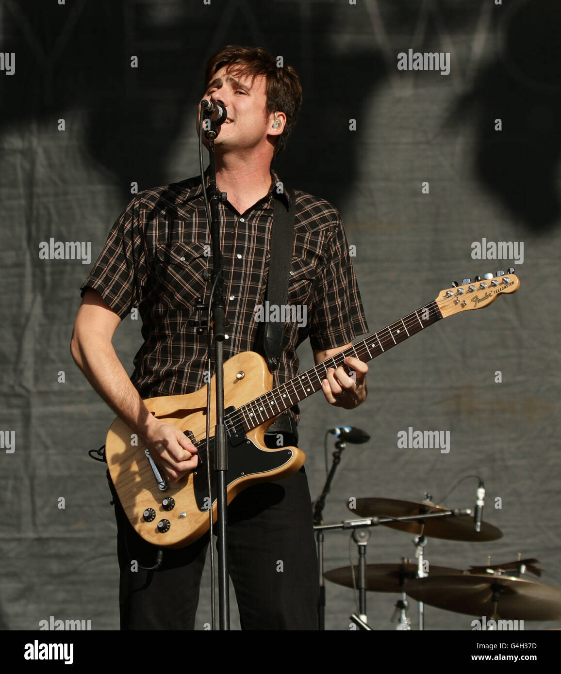 Jim Adkins of Jimmy Eat World performing on the Main Stage at the ...