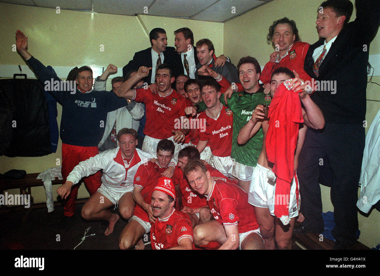 The wrexham team celebrate hi-res stock photography and images - Alamy
