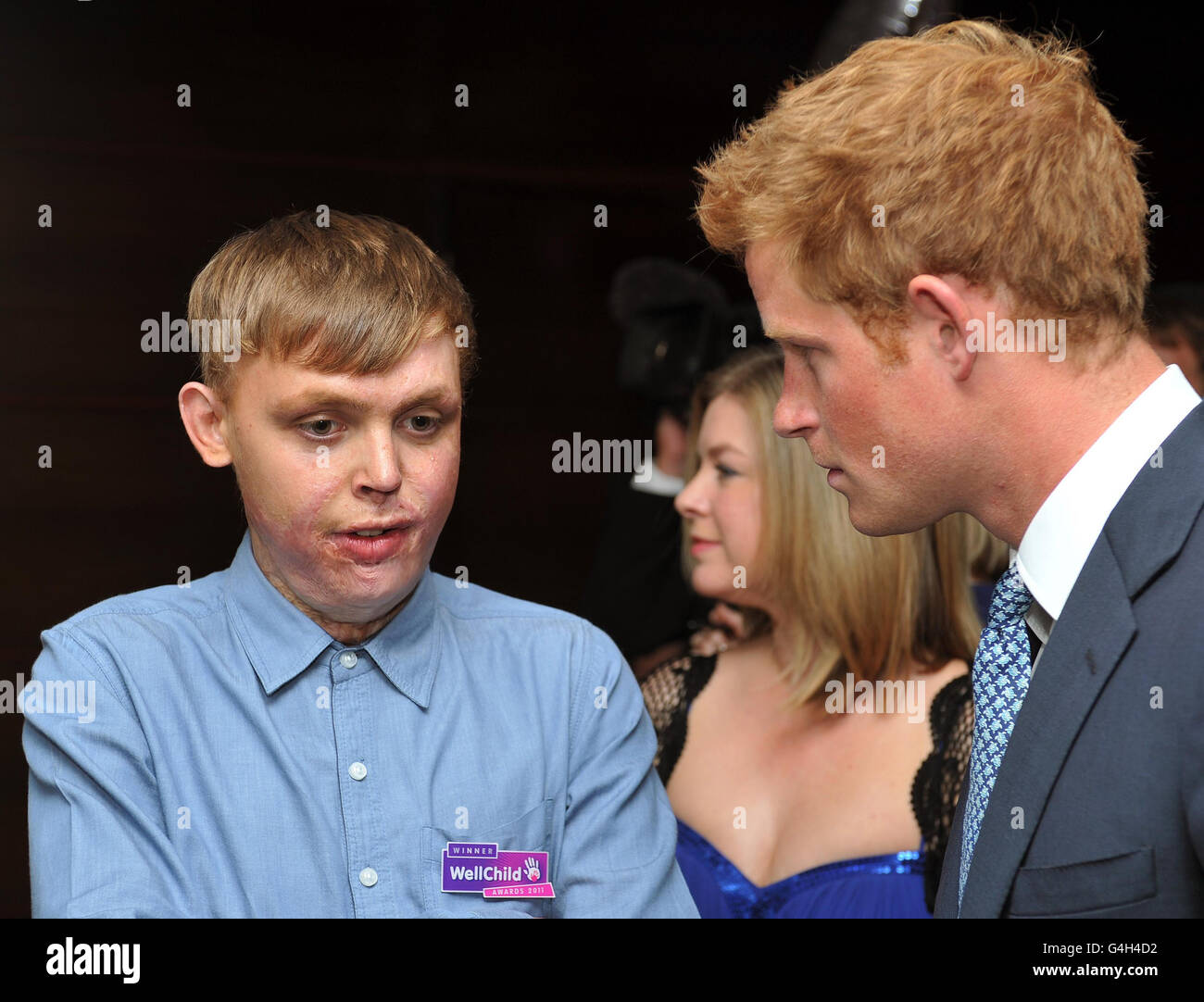 Prince harry talks with 17 year old connor rowntree left from ...
