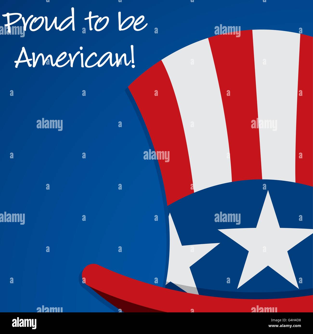 Uncle Sam hat Independence Day card in vector format Stock Vector Image ...