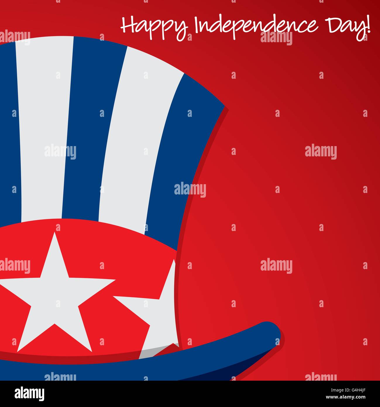Uncle Sam hat Independence Day card in vector format Stock Vector Image ...