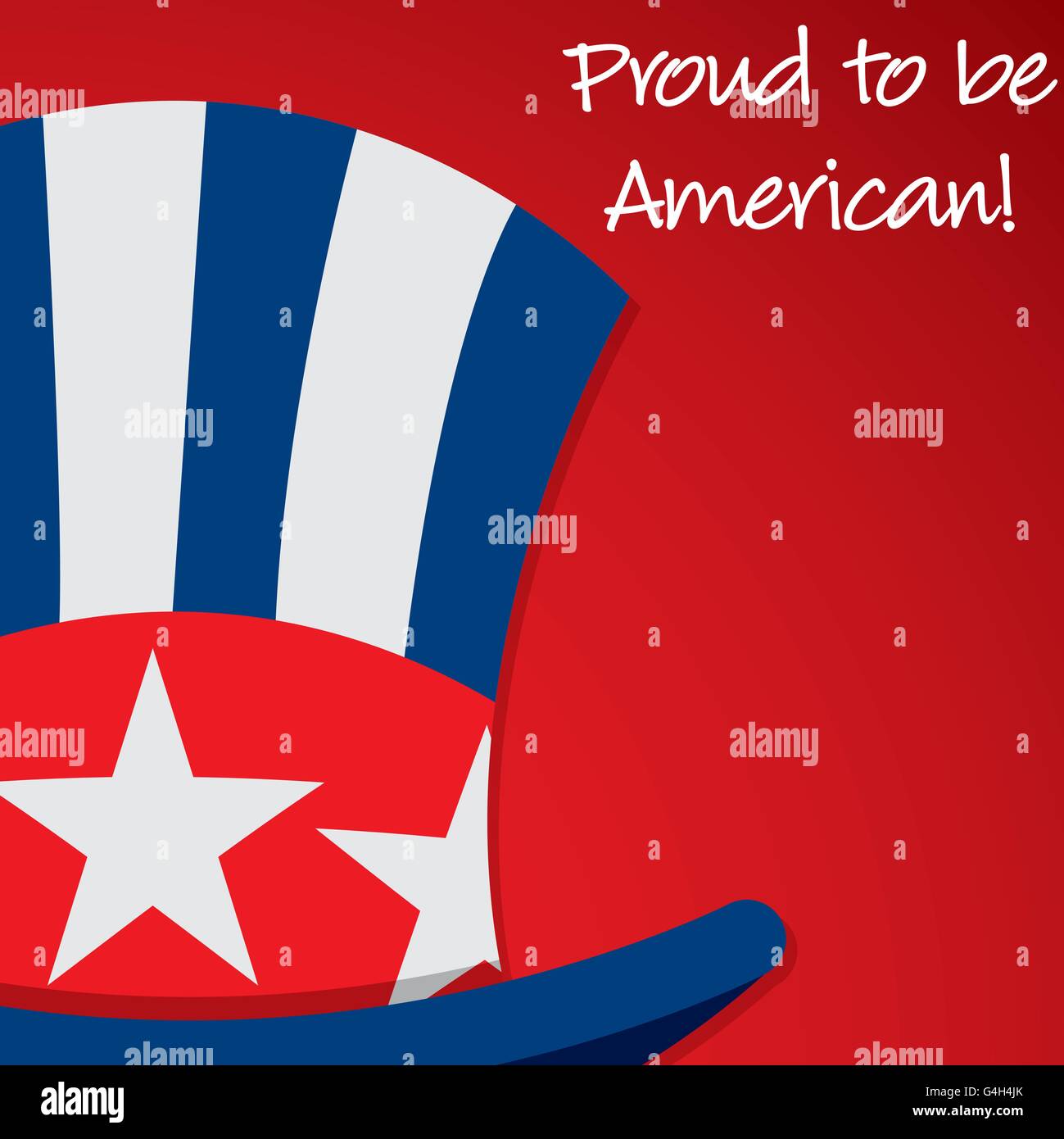 Uncle Sam hat Independence Day card in vector format Stock Vector Image ...
