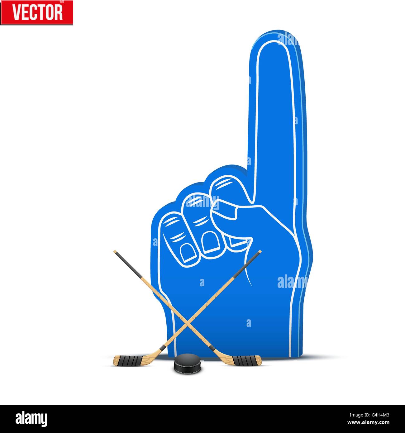 Puck sticks finger fan foam sport hi-res stock photography and images ...